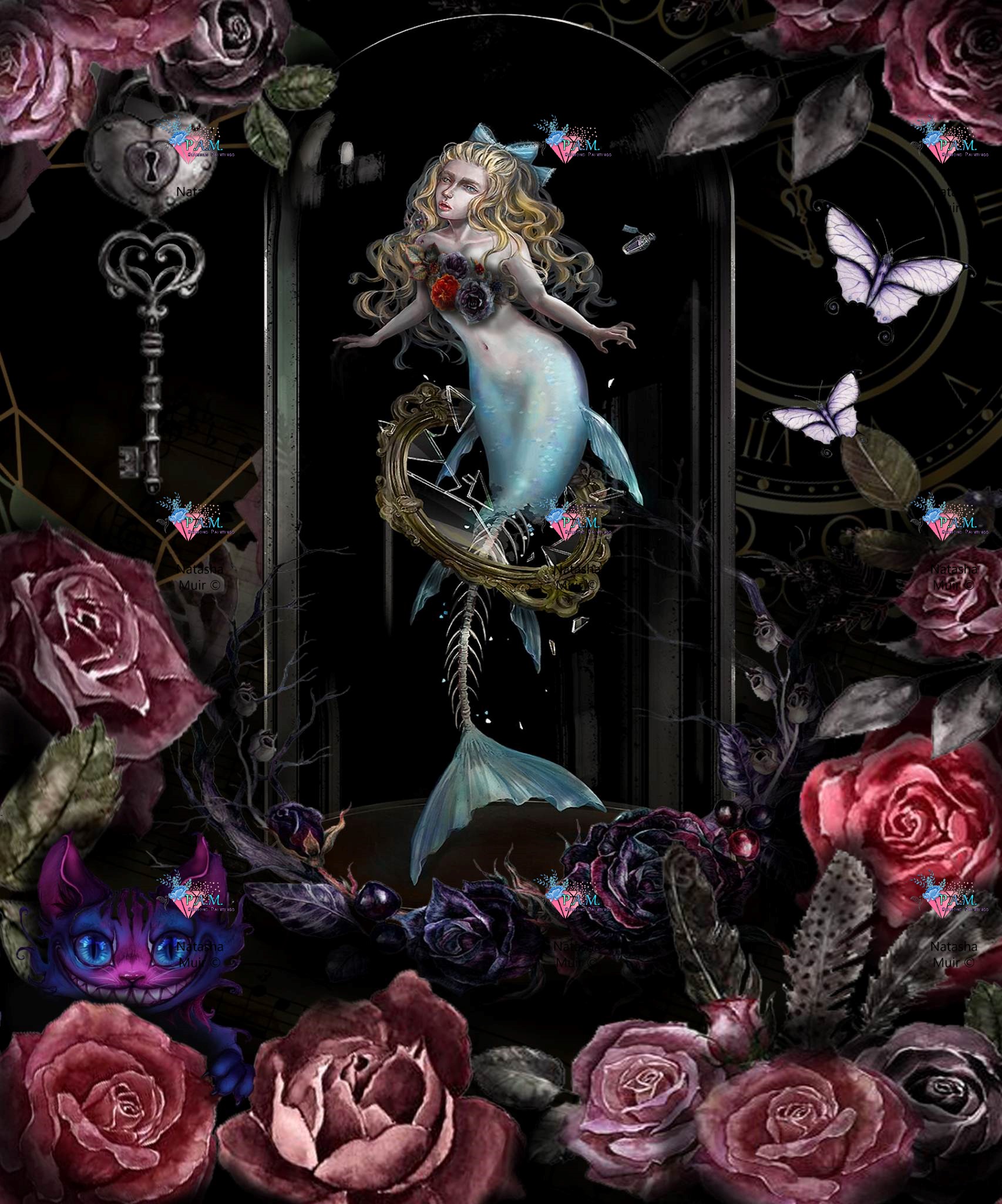PREORDER-Her Dreams Alice In Wonderland Mermaid by Natasha Muir © 60*70 ...