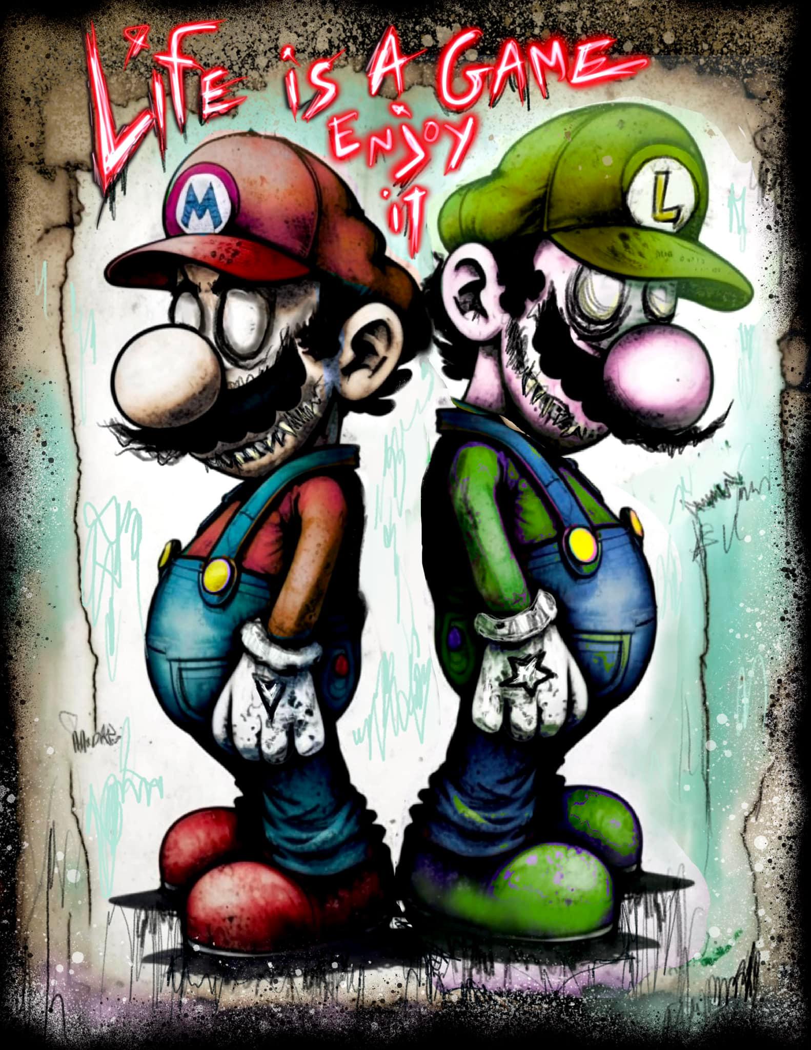 Mario Gangster Drawing