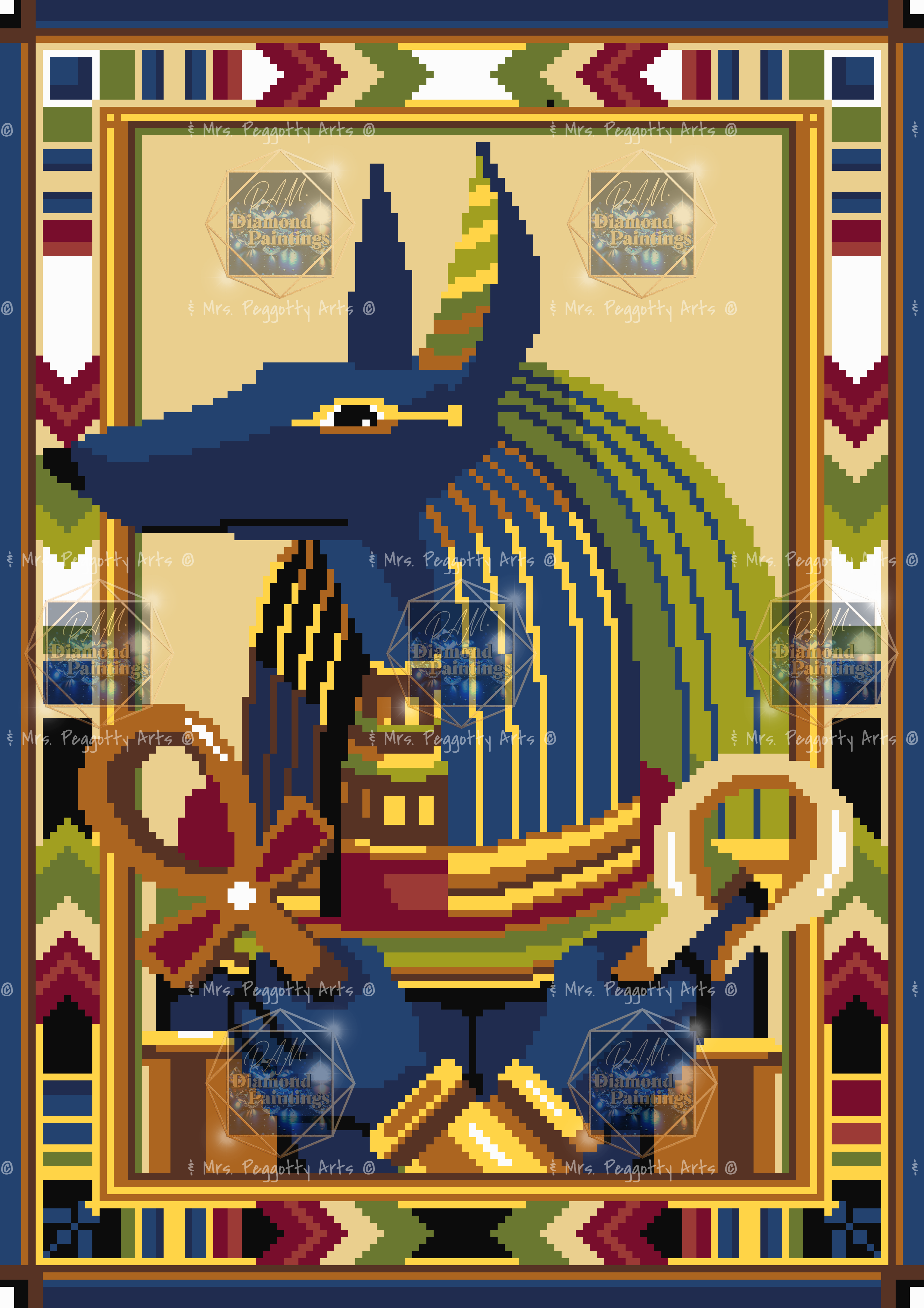 PREORDER Anubis by Mrs. Peggotty Arts © 50*70 cm Full Drill with some ...