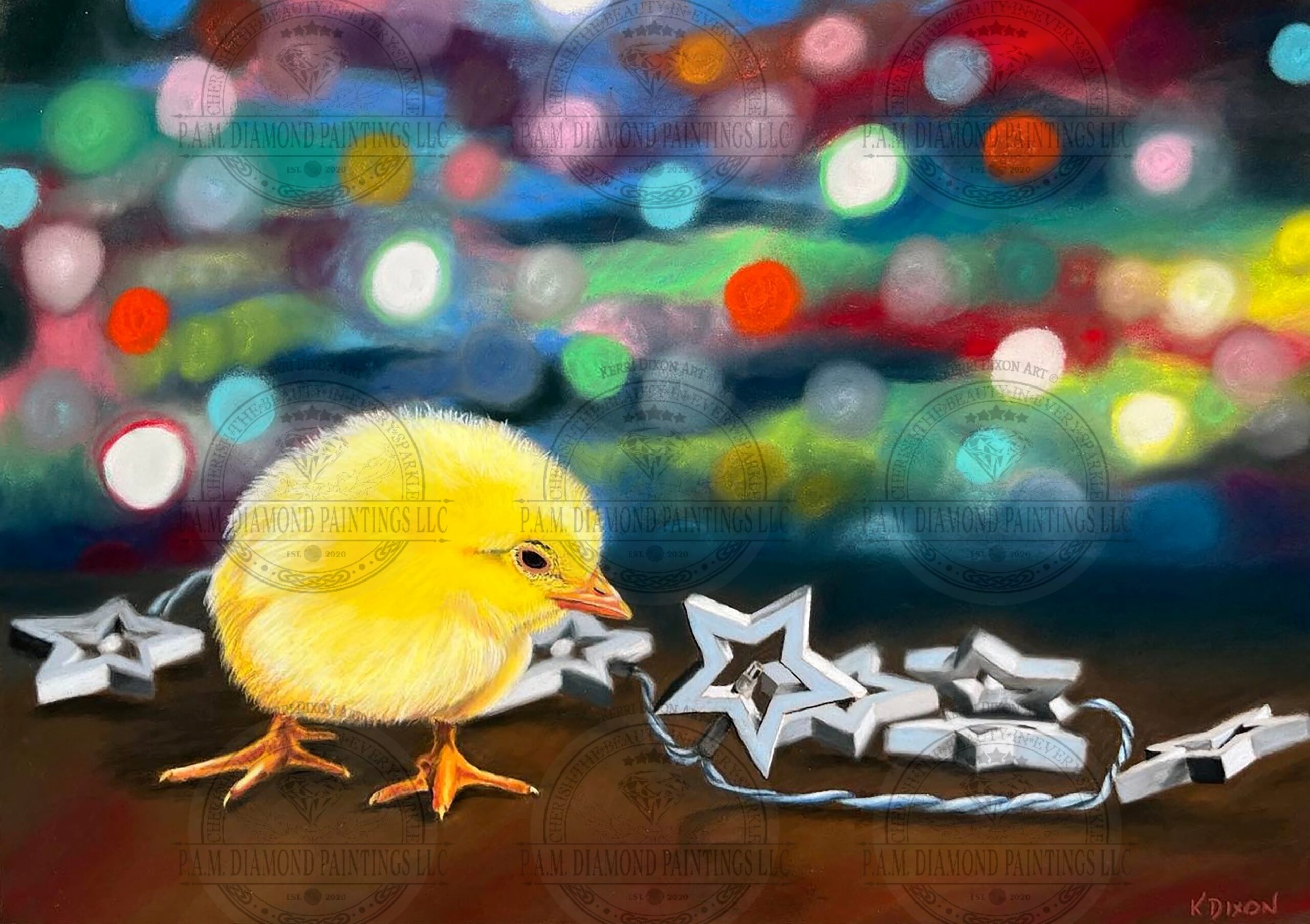 PREORDER Xmas Chick by Kerri Dixon Art © 70*50 cm Full Drill with some ...